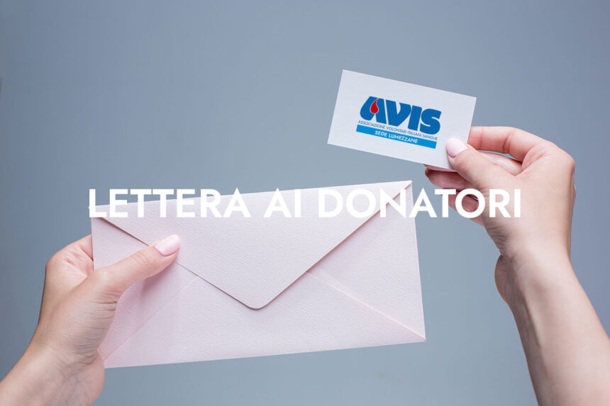 Lettera ai donatori - Avis Lumezzane